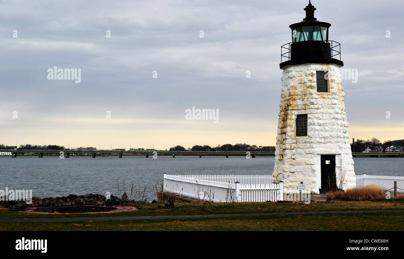 Goat Island Lighthouse Rhode Island Stock Photo - Alamy