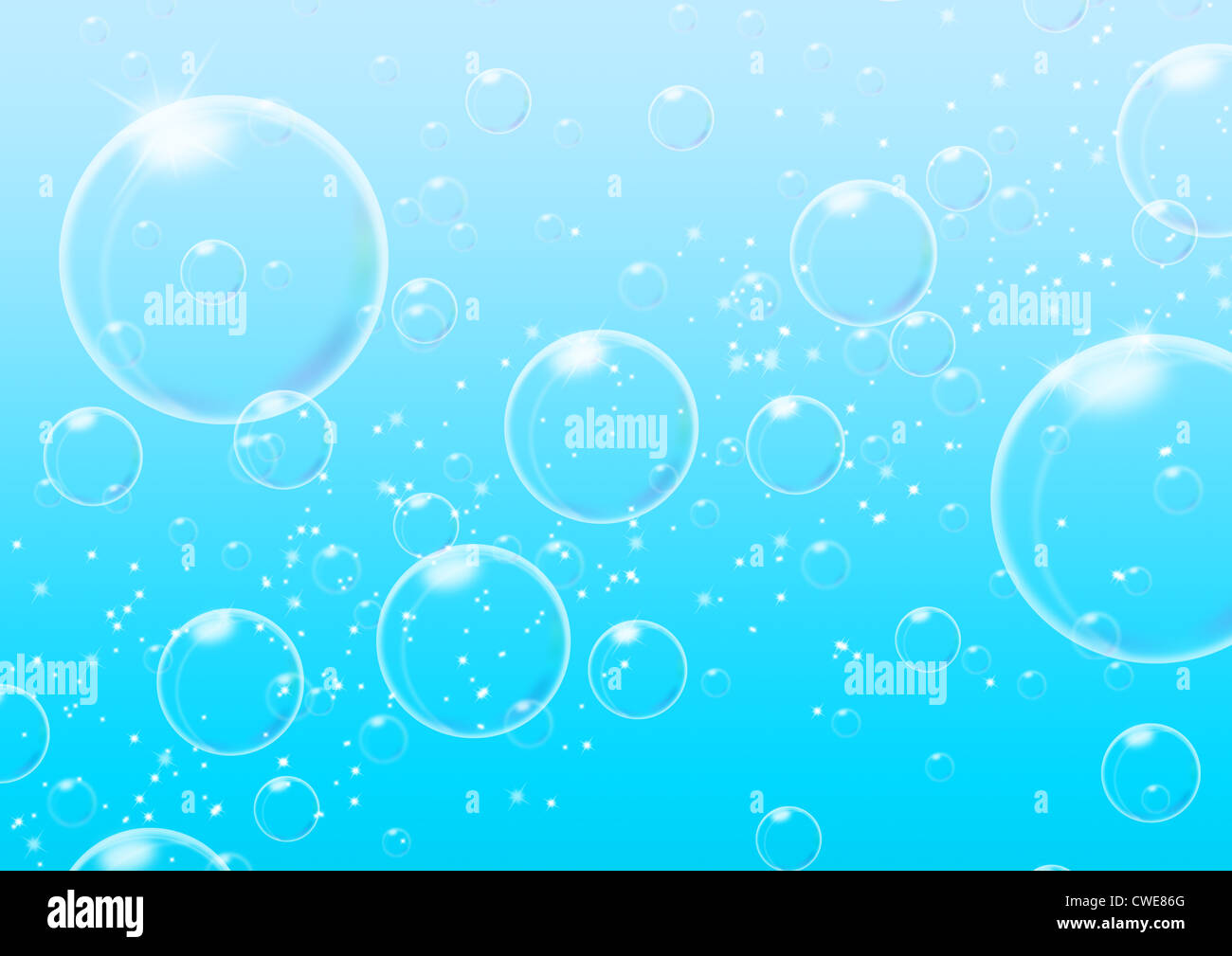 Water Bubbles, Blue Stock Photo - Alamy