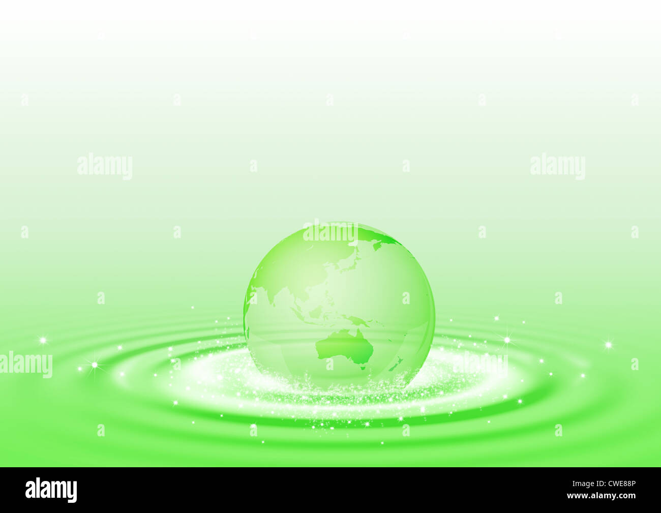 Globe Floating On Water Stock Photo - Alamy