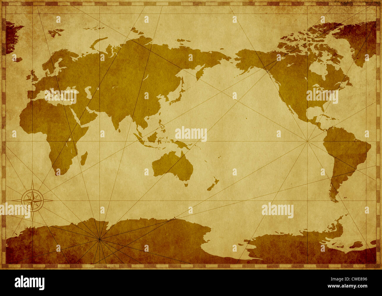 World Map, Cropped Stock Photo - Alamy