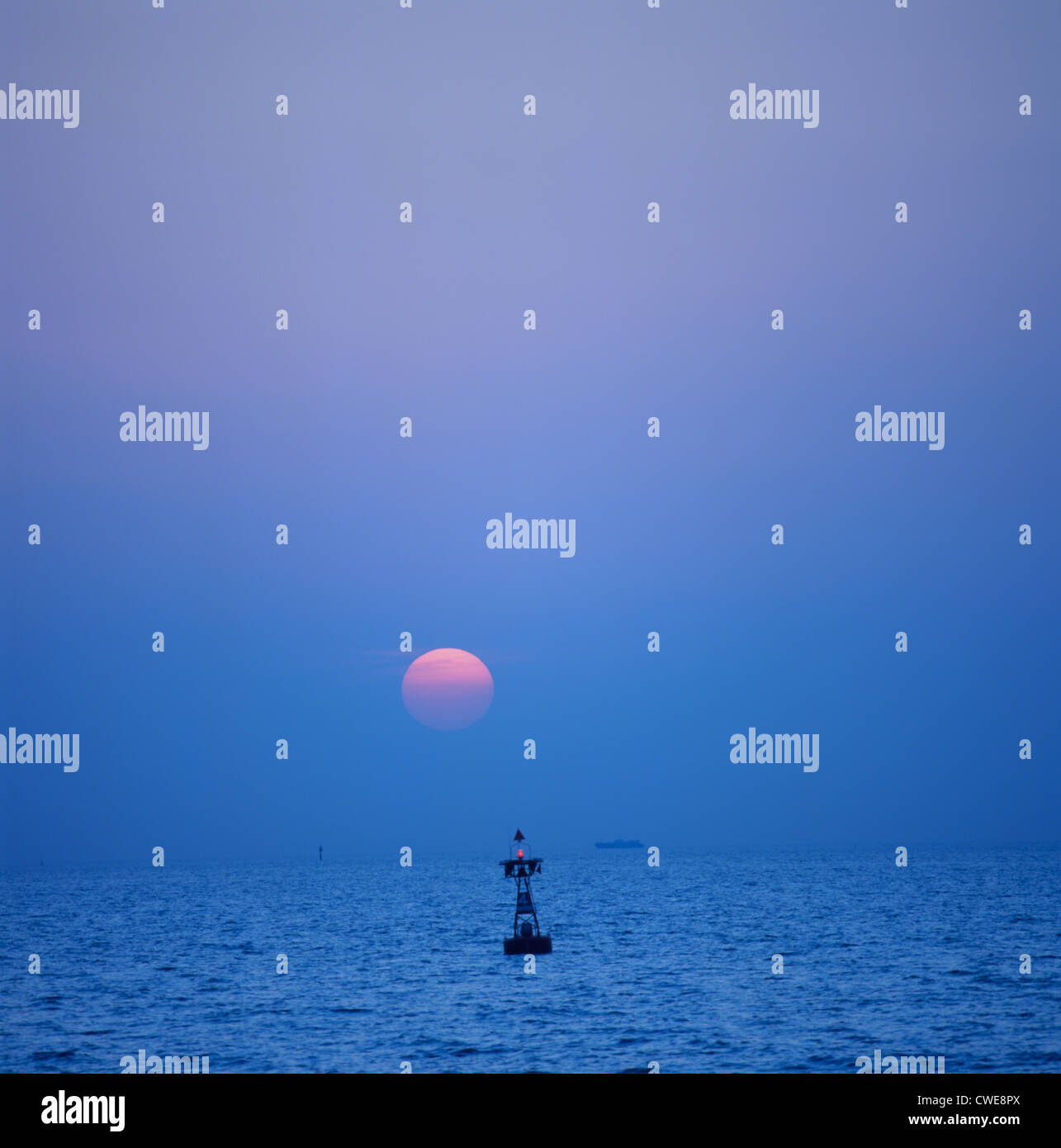 Navigation Marker On Sea Stock Photo - Alamy