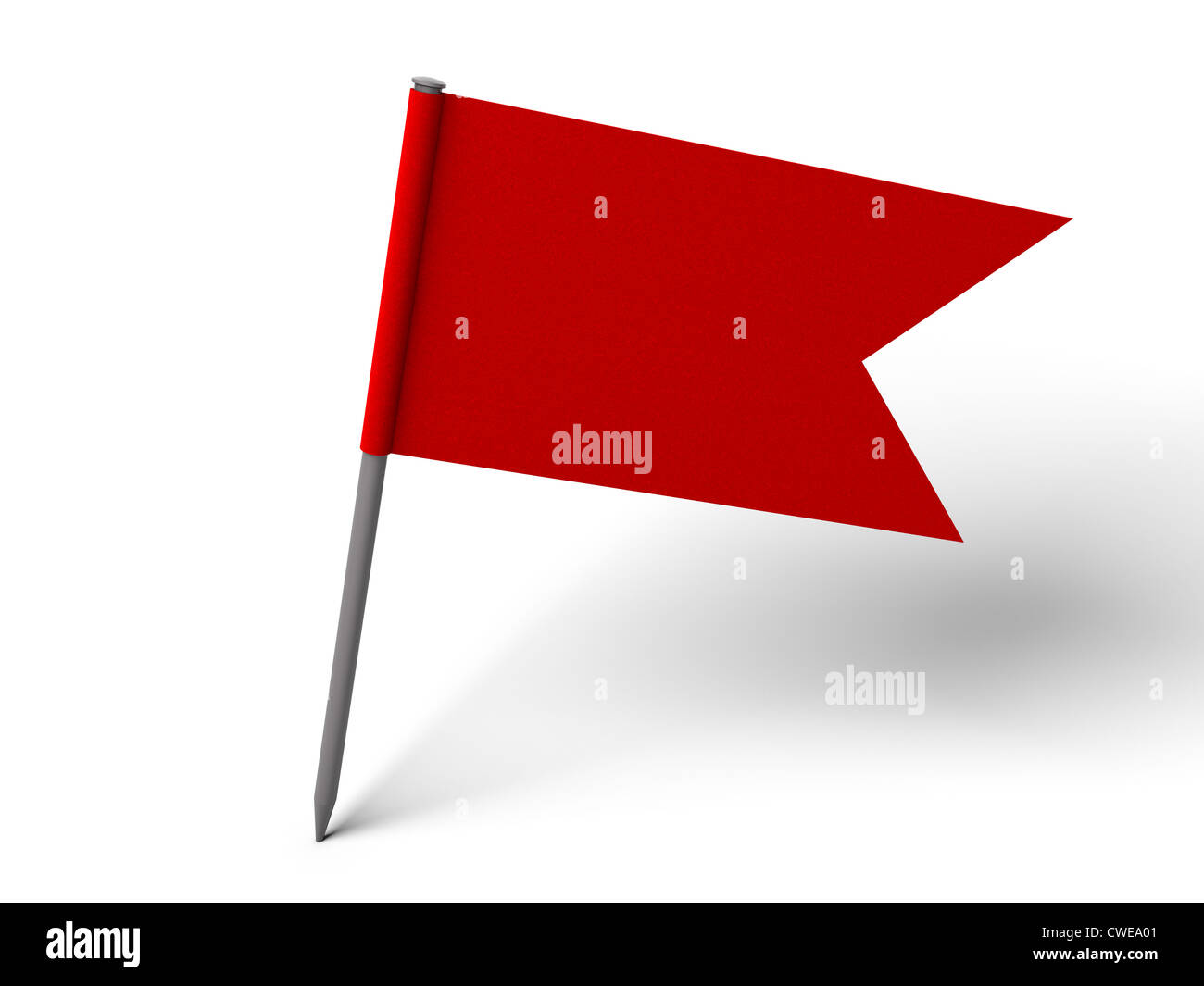 Red Pin Flag over white floor Stock Photo - Alamy