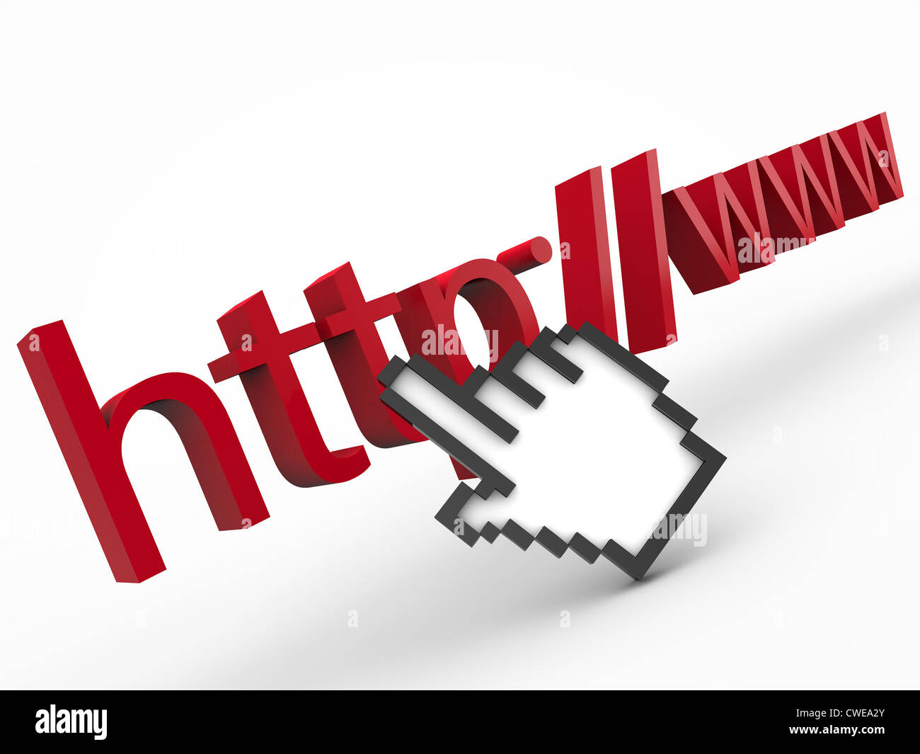 Hand cursor red web hi-res stock photography and images - Alamy