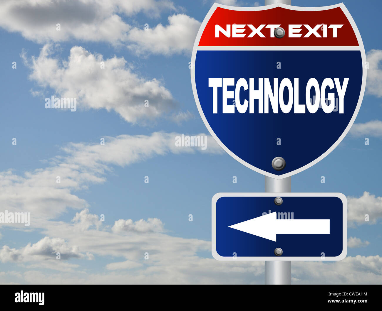 Technology road sign Stock Photo - Alamy