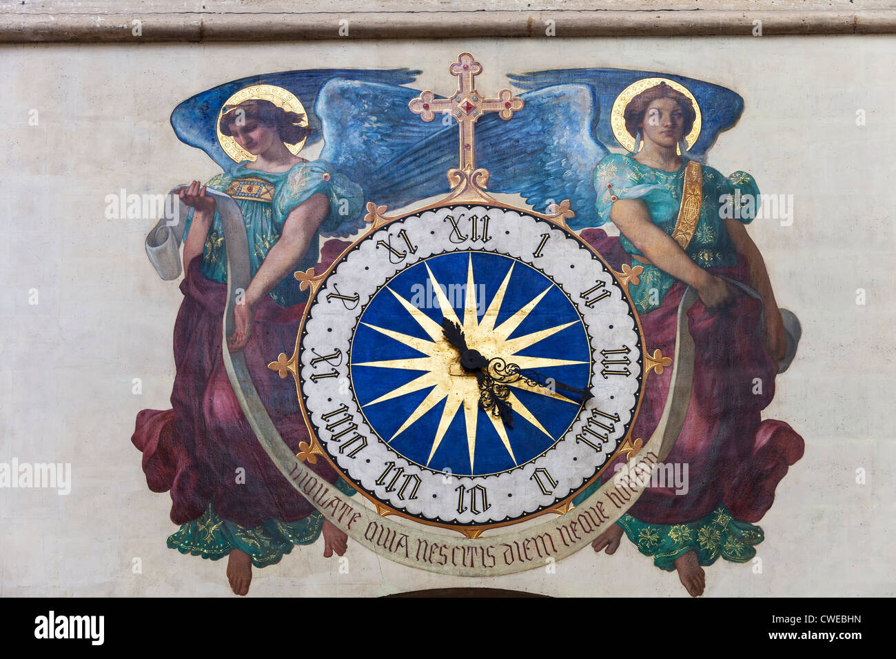 Clock inside Saint Germain l'Auxerrois Church Paris France Stock Photo ...