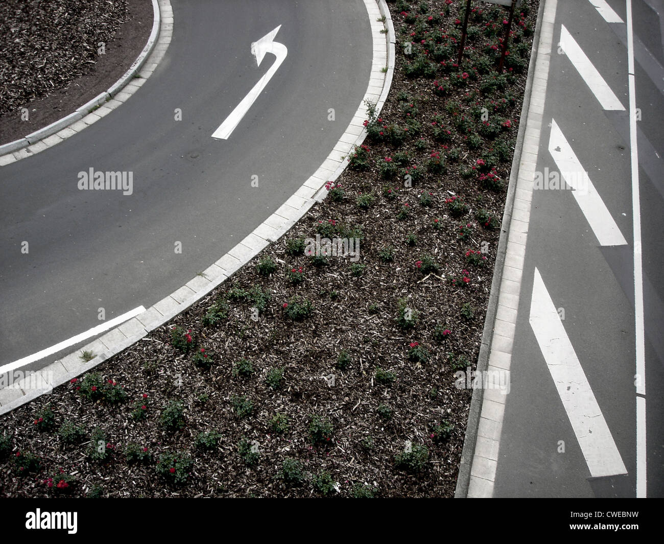 Arrow Road Turn Markings High Resolution Stock Photography and Images ...