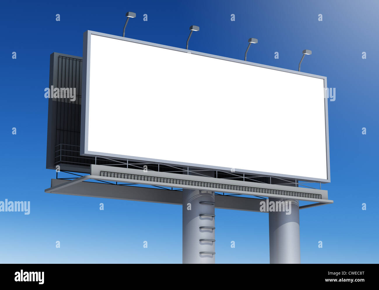 Billboard with empty screen, against blue sky Stock Photo - Alamy