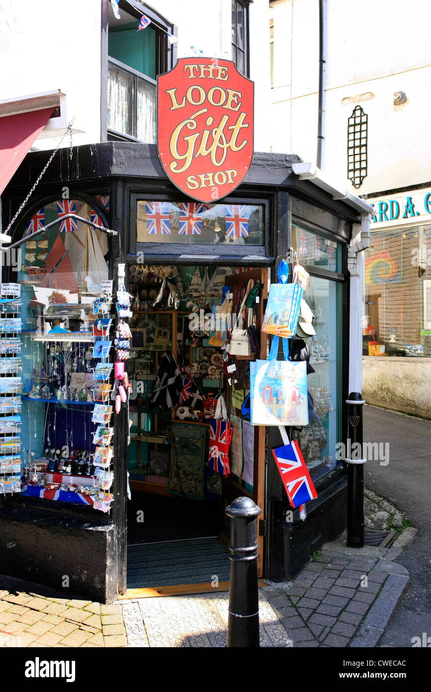 The Looe Gift shop in the main street of this Cornish town Stock Photo ...