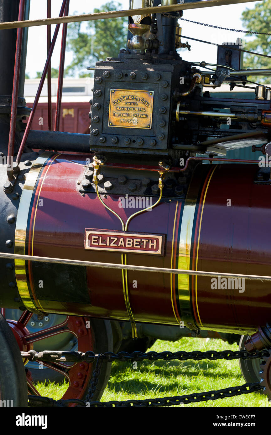 Maroon red british steam engine tractor hi-res stock photography and ...