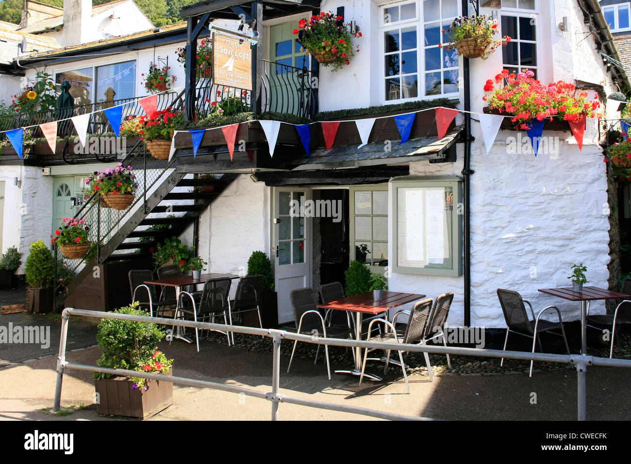 The Old Sail Loft Cafe Restaurant in Looe Cornwall Stock Photo - Alamy