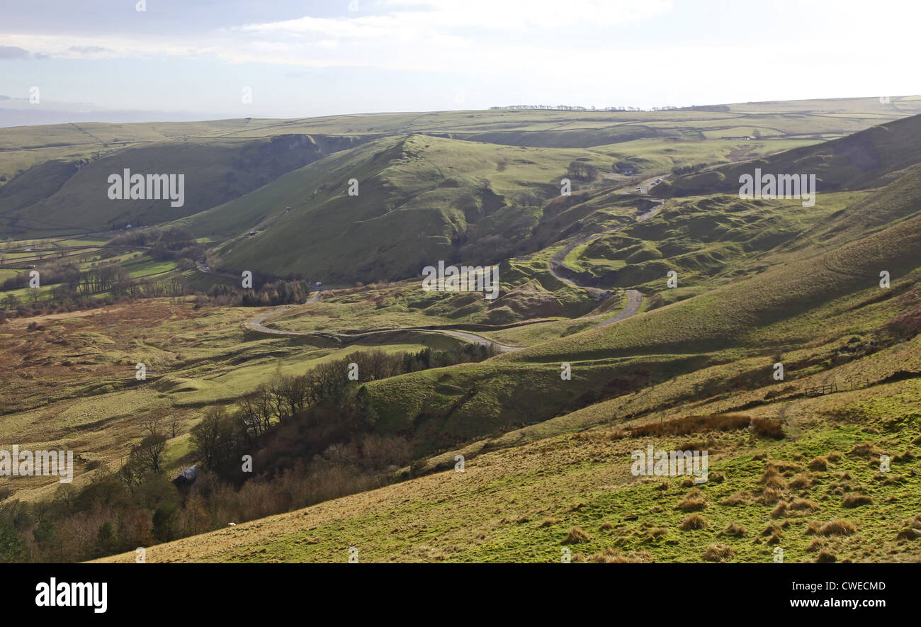 Mam Tor, a hill near Castleton in the High Peak of Derbyshire, Peak ...