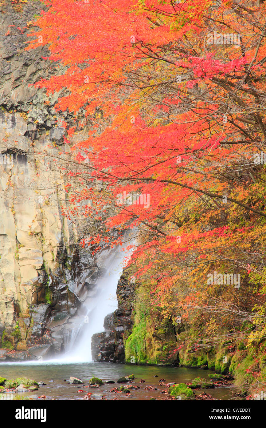 Autumn Scene Of Waterfall And Trees Stock Photo - Alamy