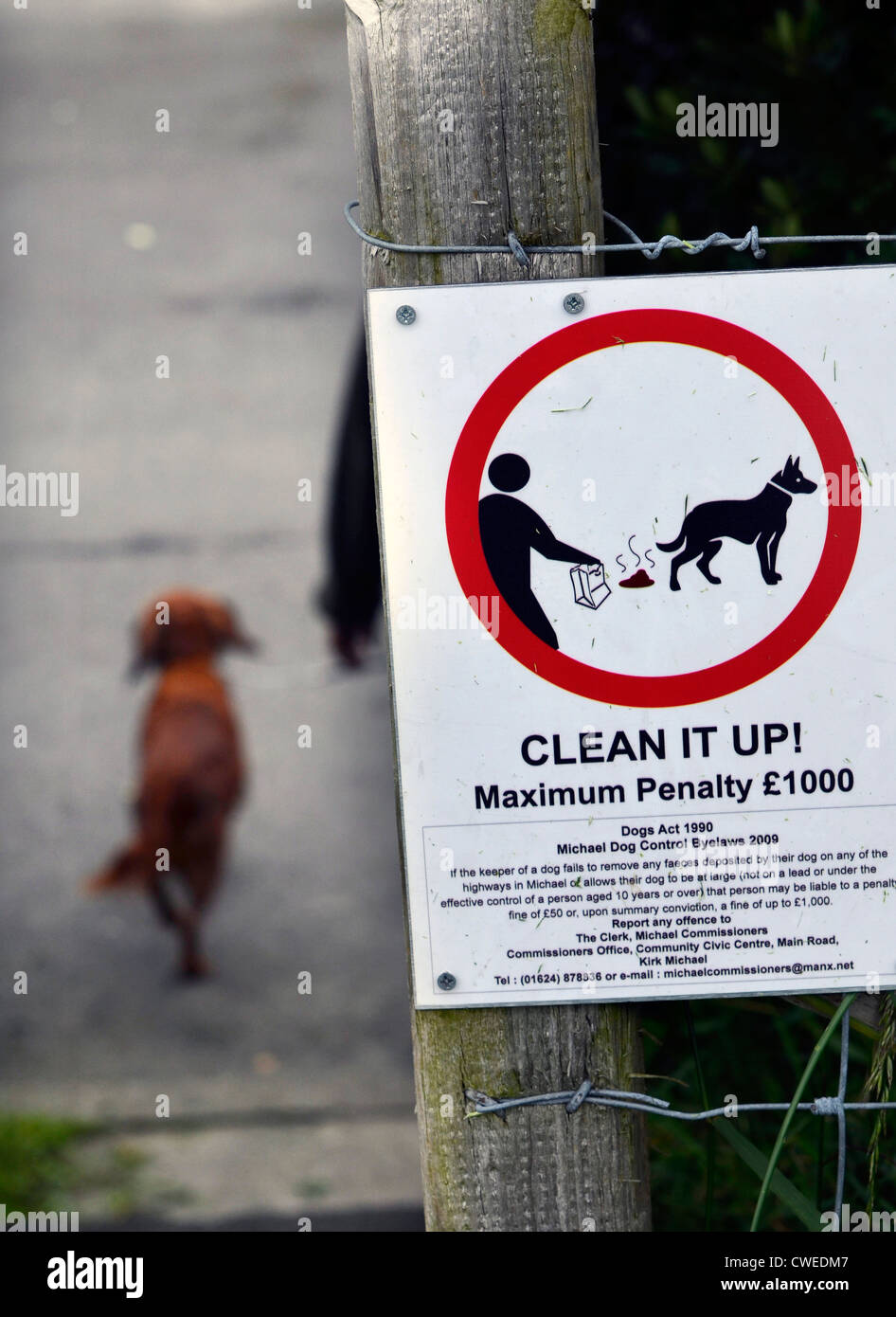 dog fouling sign Stock Photo - Alamy