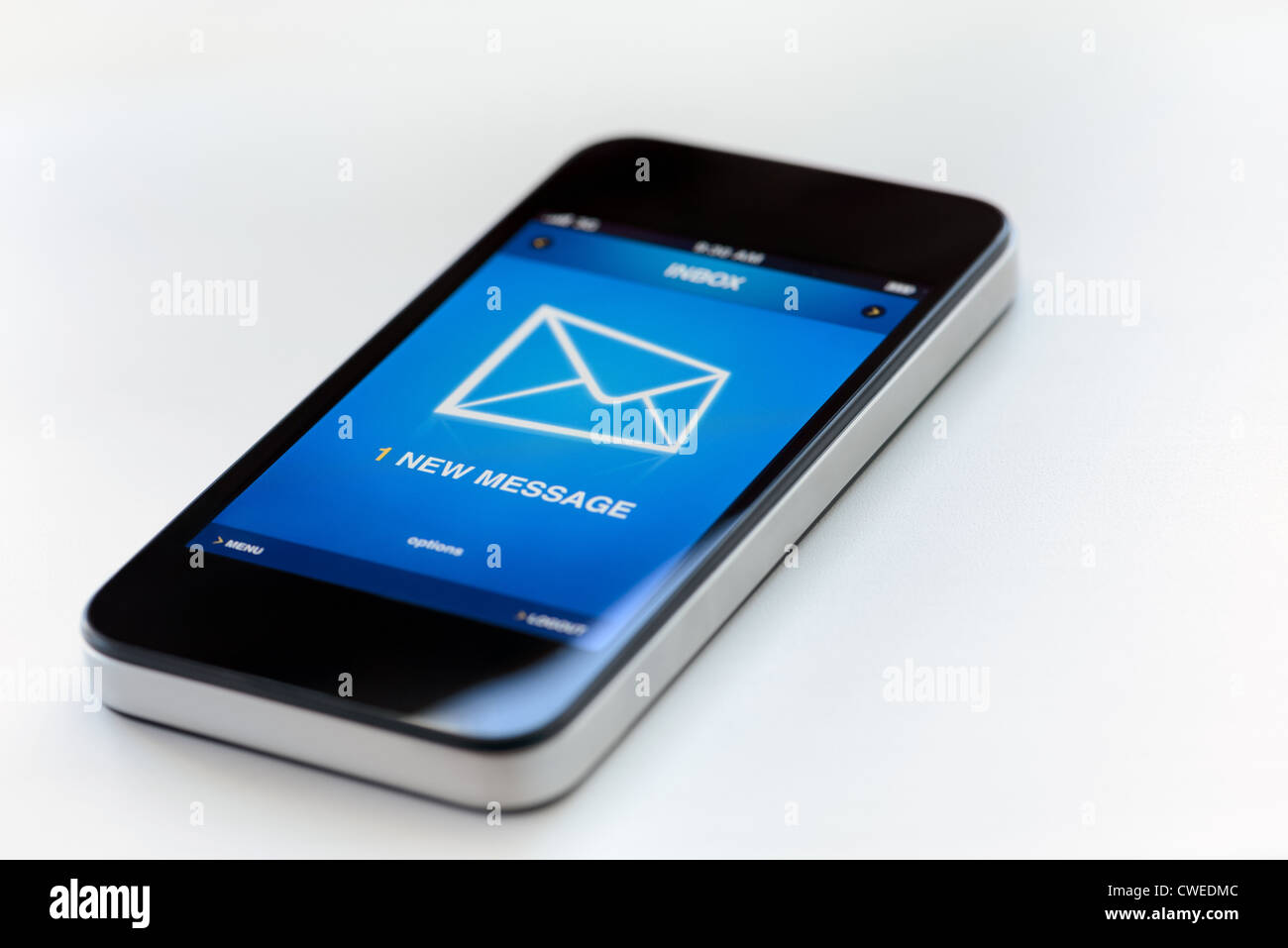 One new message on a modern mobile phone Stock Photo - Alamy