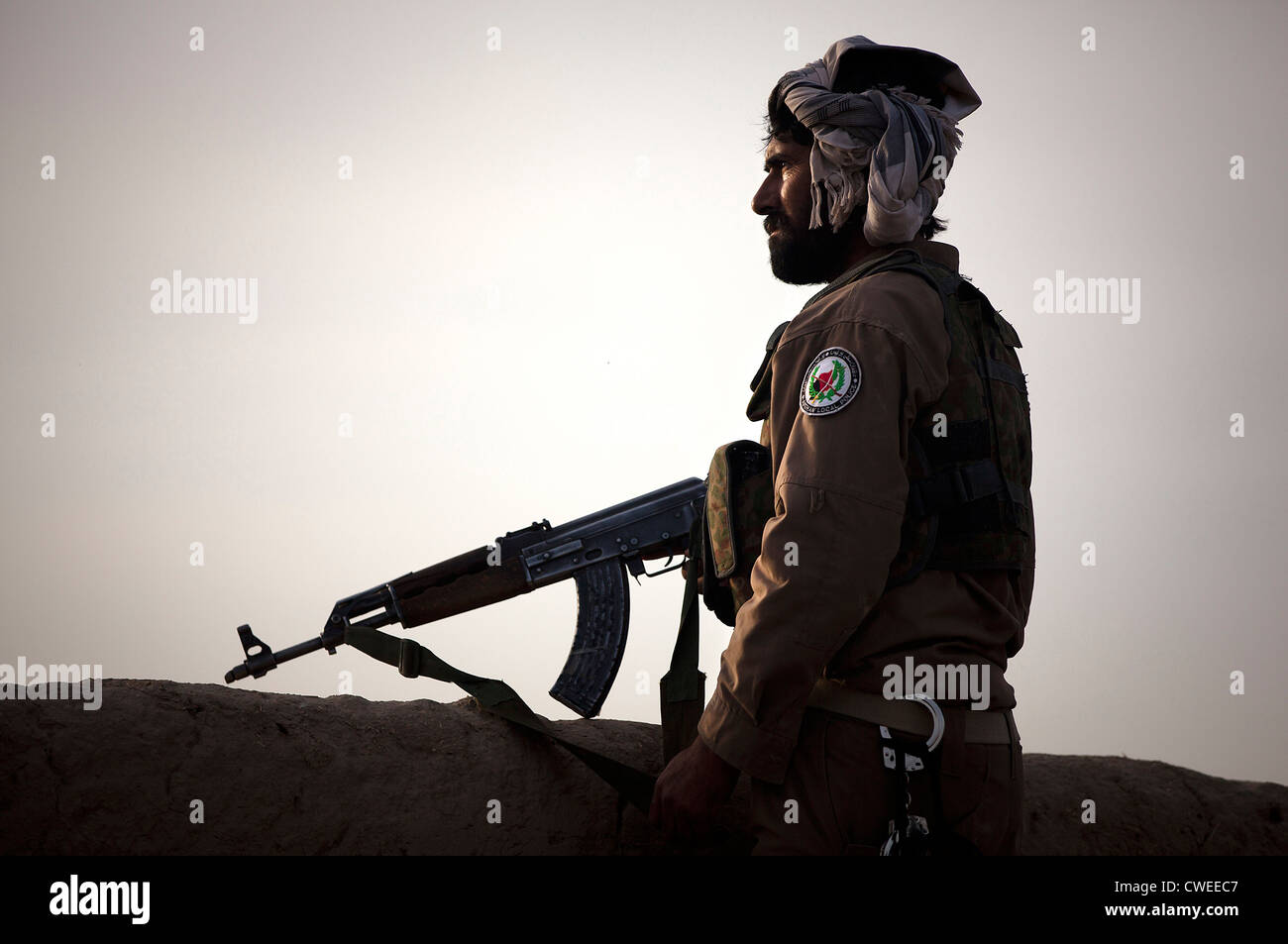 An Afghan Local Policeman provides security during a joint US and ...