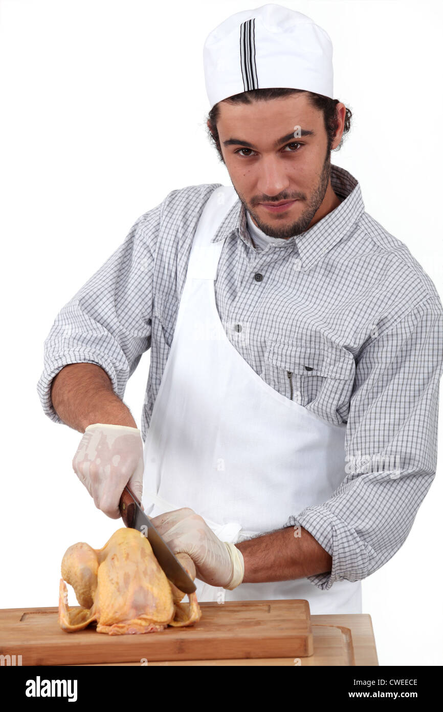 portrait of a butcher Stock Photo - Alamy