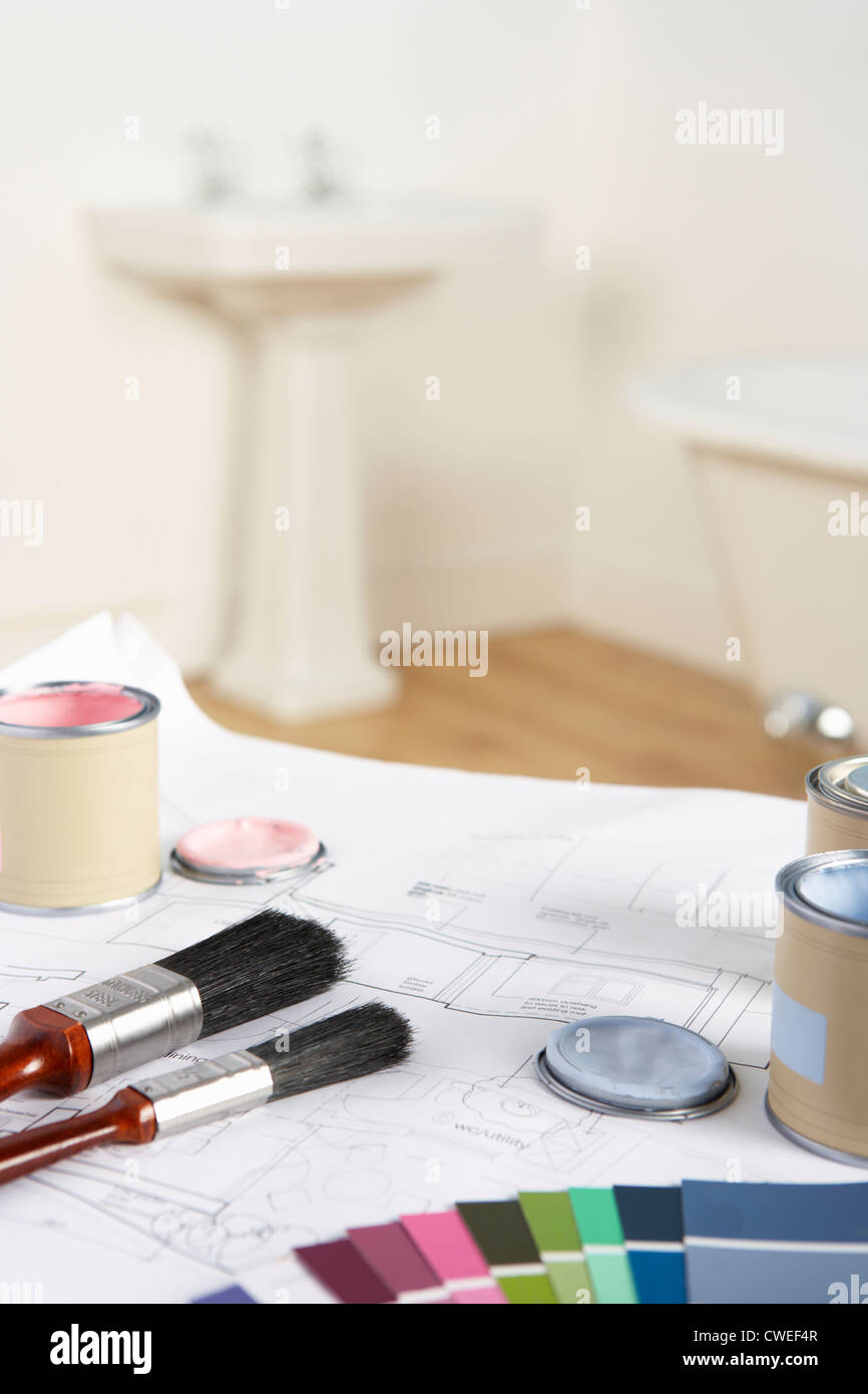 Decorating tools and materials Stock Photo - Alamy
