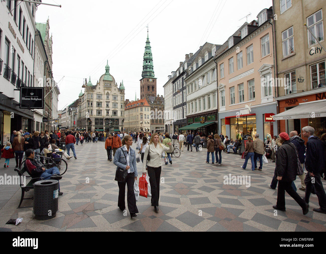 Denmark, Copenhagen, Strøget pedestrian Stock Photo - Alamy