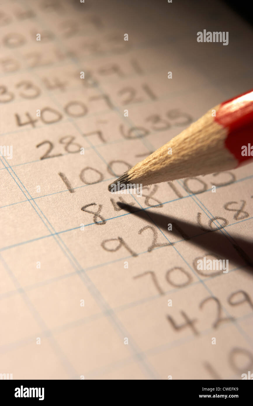 Handwritten numbers hi-res stock photography and images - Alamy