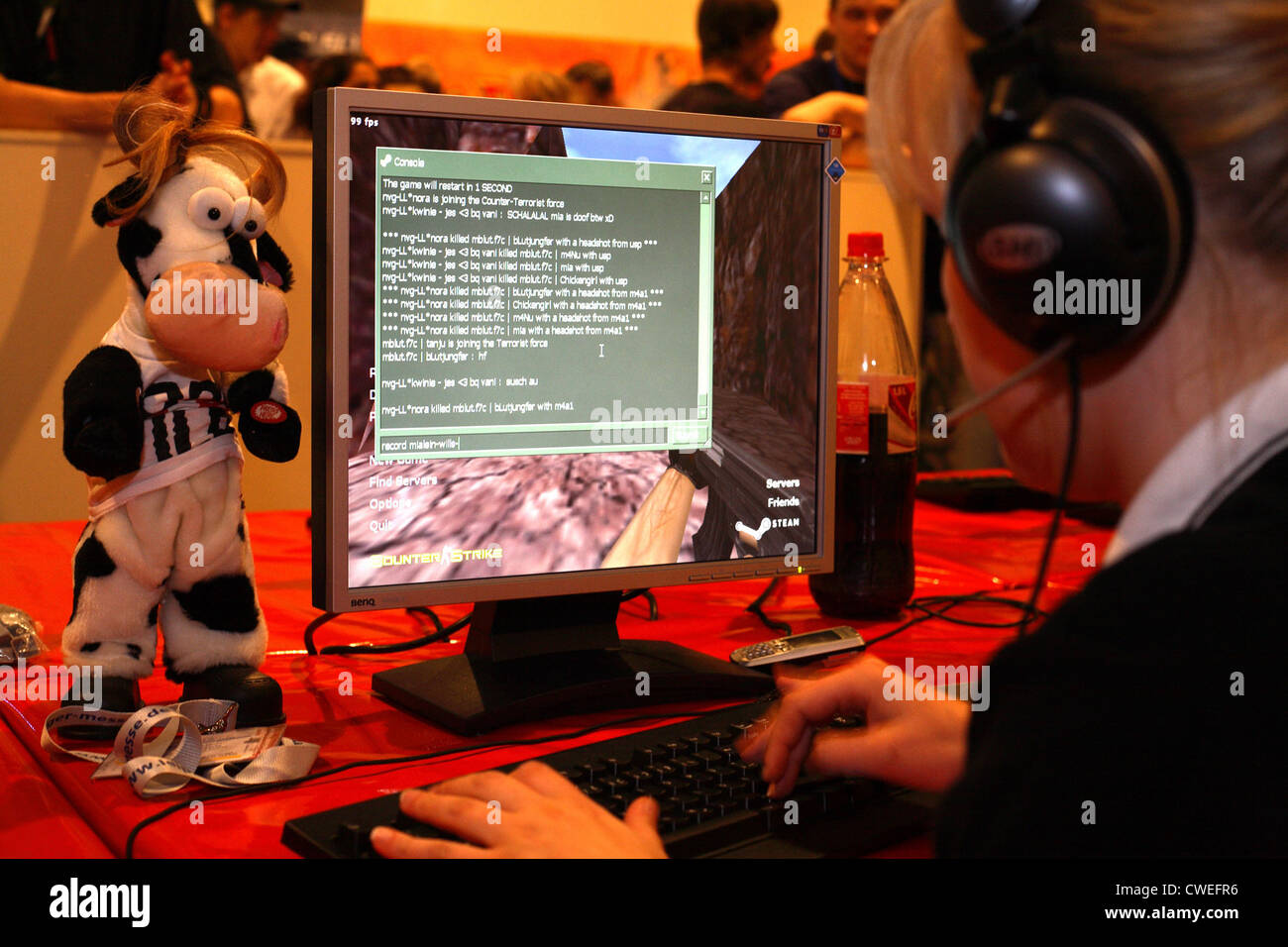 Fair for computer games: Games Convention 2006 in Leipzig Stock Photo ...