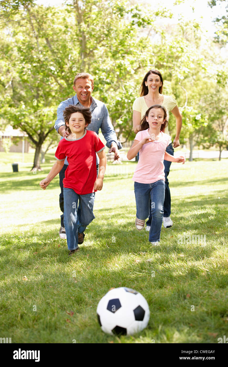 Family Playing Football