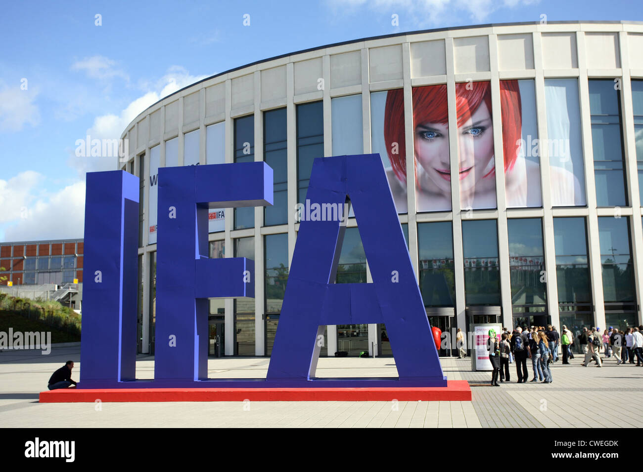 Logo of the IFA a building of Messe Berlin Stock Photo - Alamy