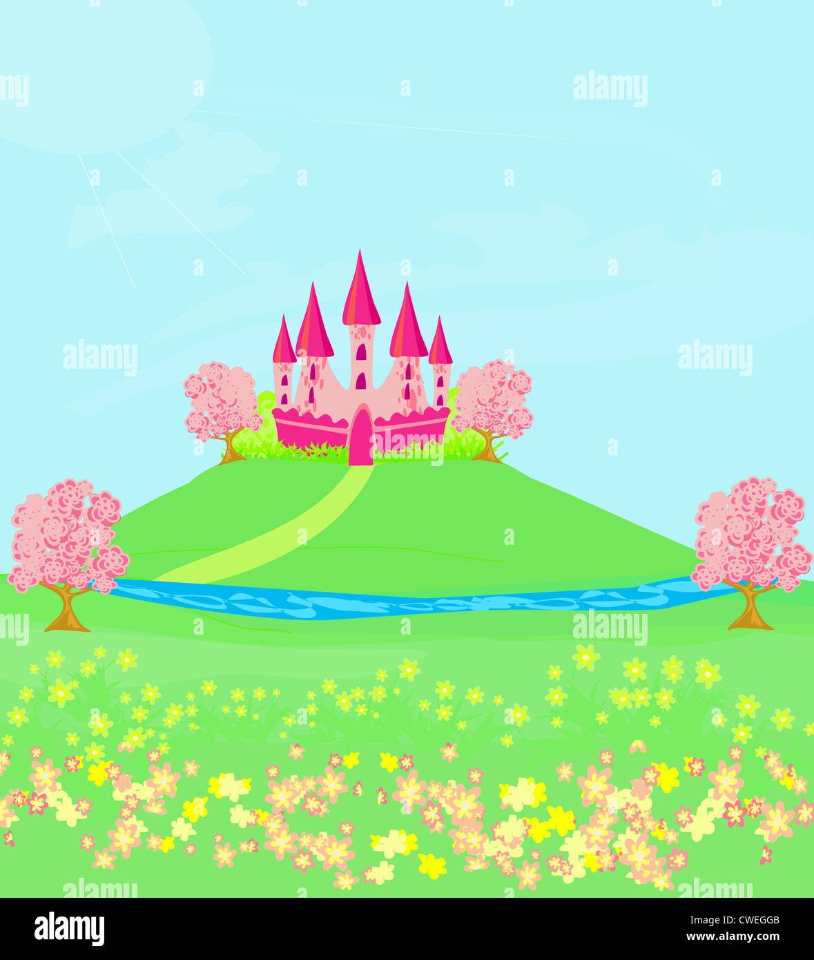 Magic Fairy Tale Princess Castle Stock Photo - Alamy