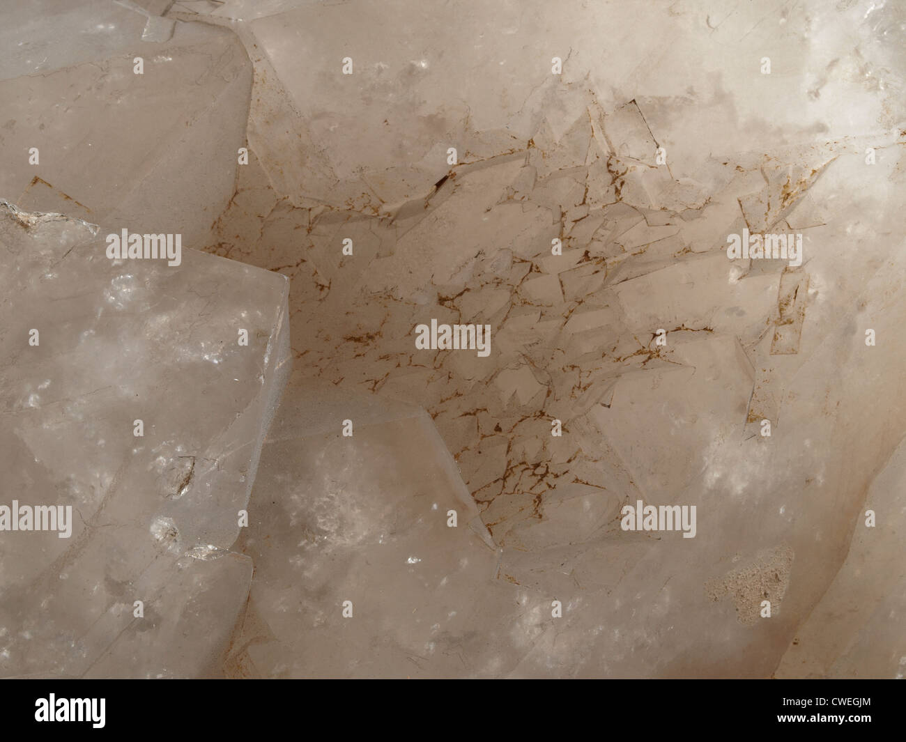 Quartz; Minas Gerais, Brazil. Photograph covers an area of 52 by 39 ...