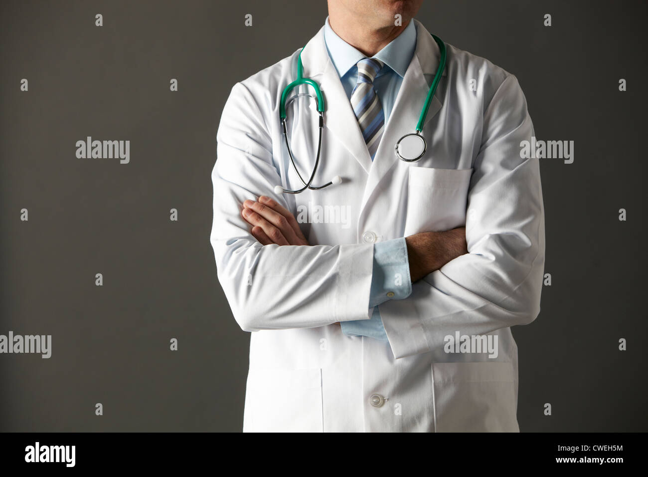 American doctor studio portrait cropped Stock Photo - Alamy