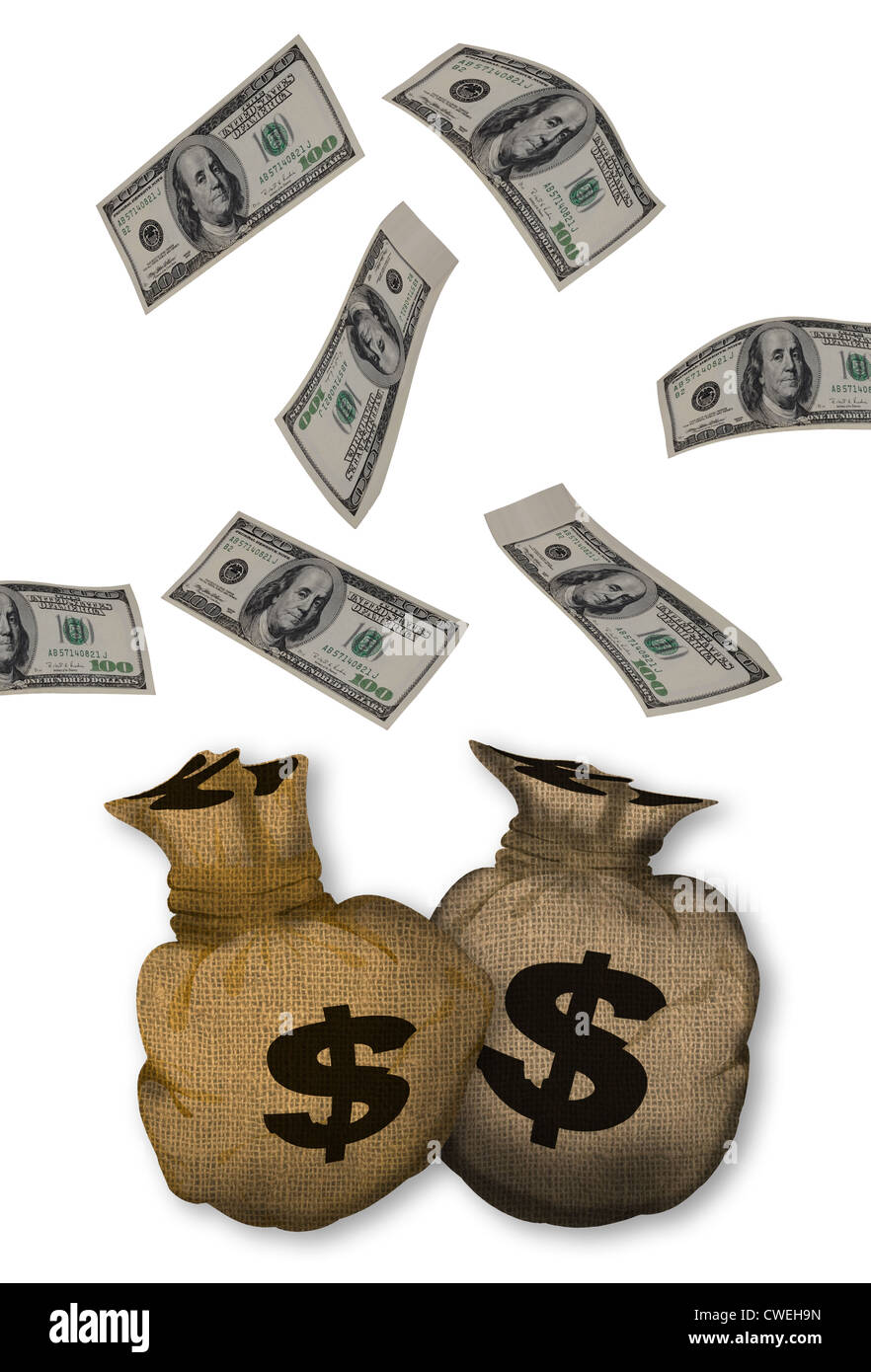 Bags of Money Stock Photo - Alamy