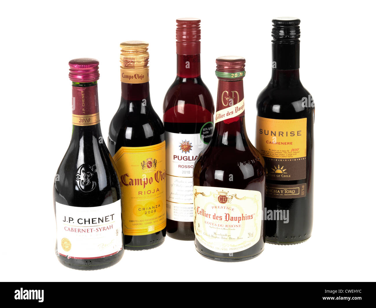 Bottles of Red Wine Stock Photo - Alamy
