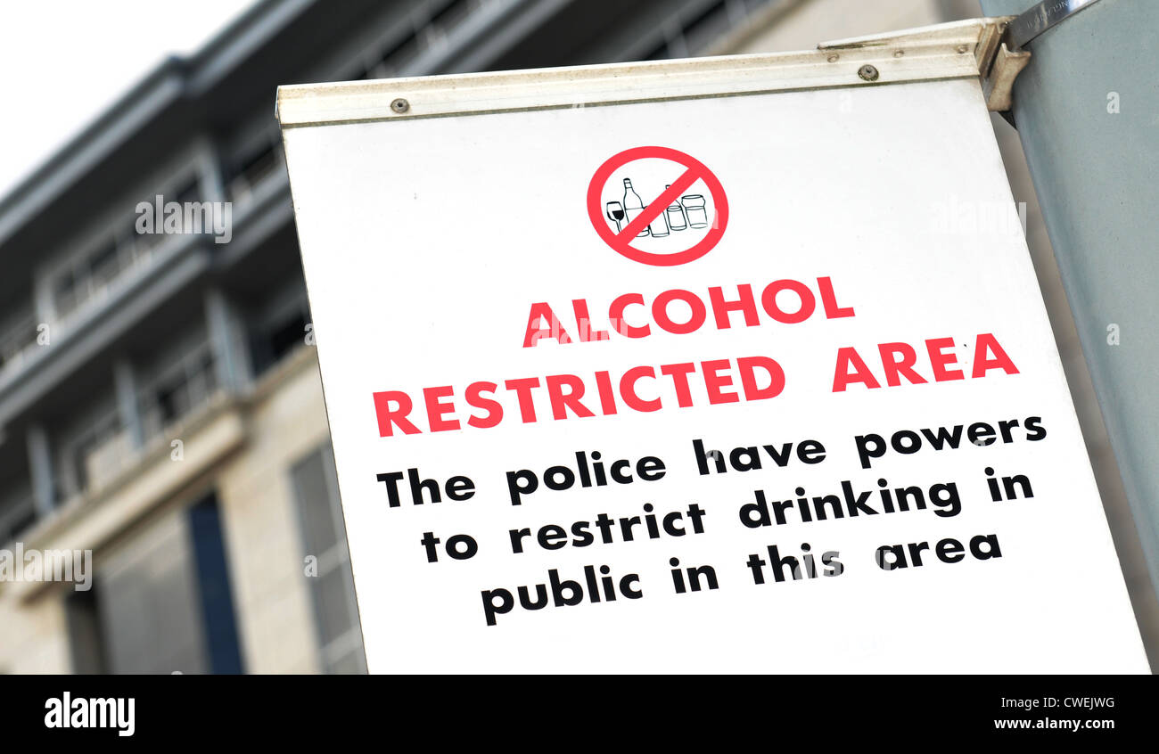 Alcohol control zone hi-res stock photography and images - Alamy