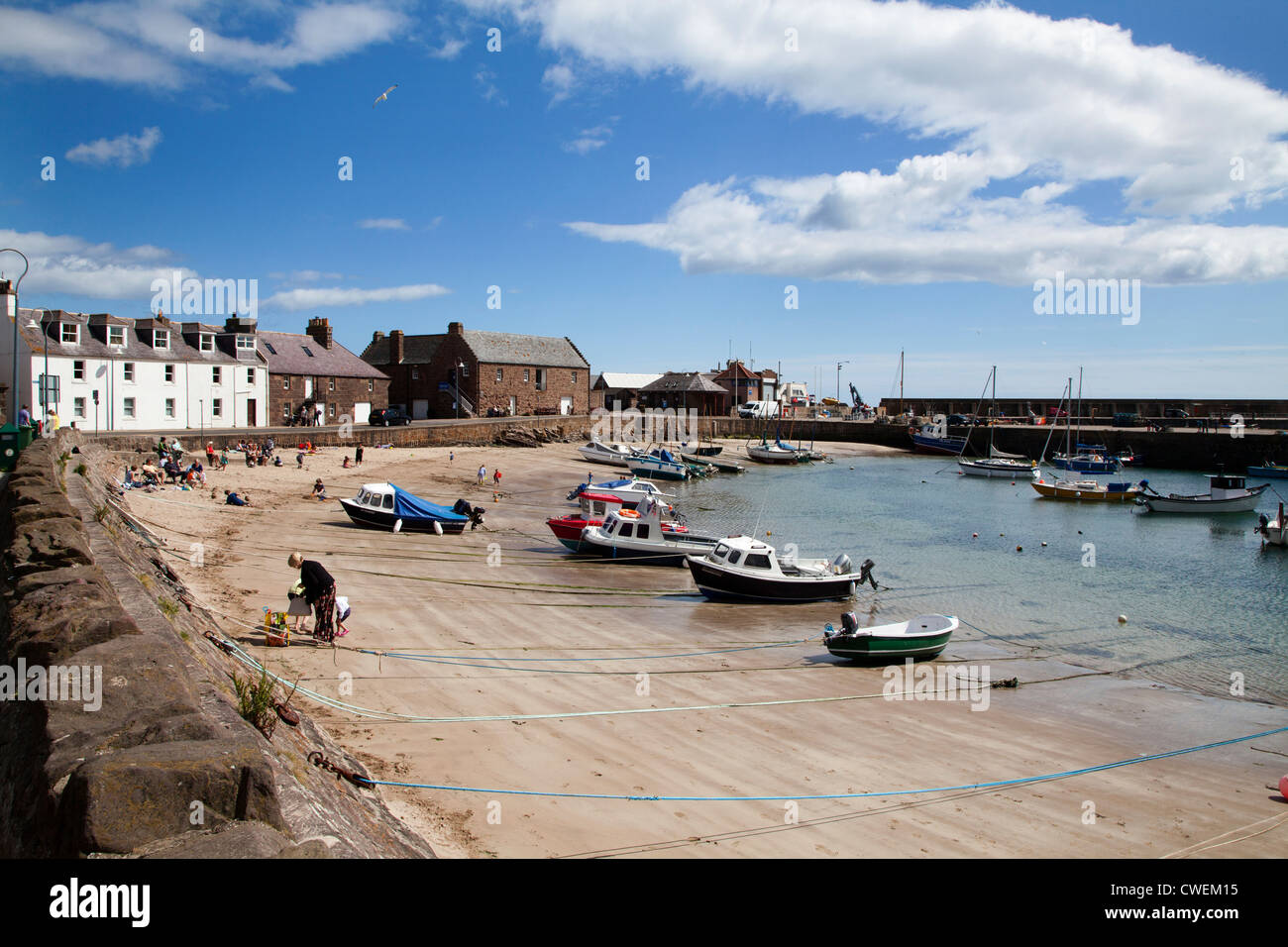 Beached Boats at Stonehaven Harbour Aberdeenshire Scotland Stock Photo ...