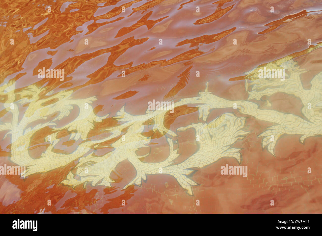 Abstract vintage water texture with antique motifs suitable as ...