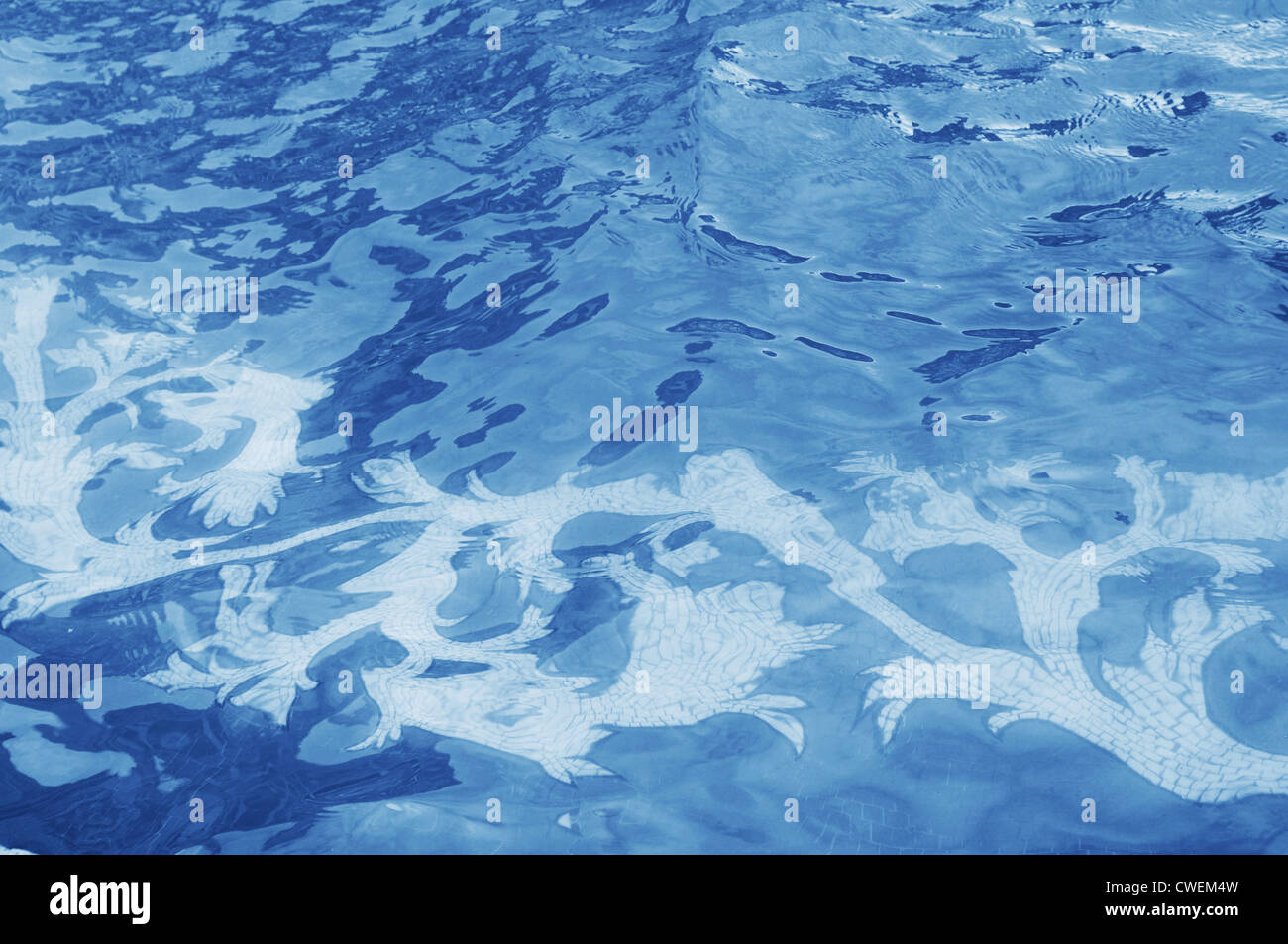 Abstract vintage water texture with antique motifs suitable as ...