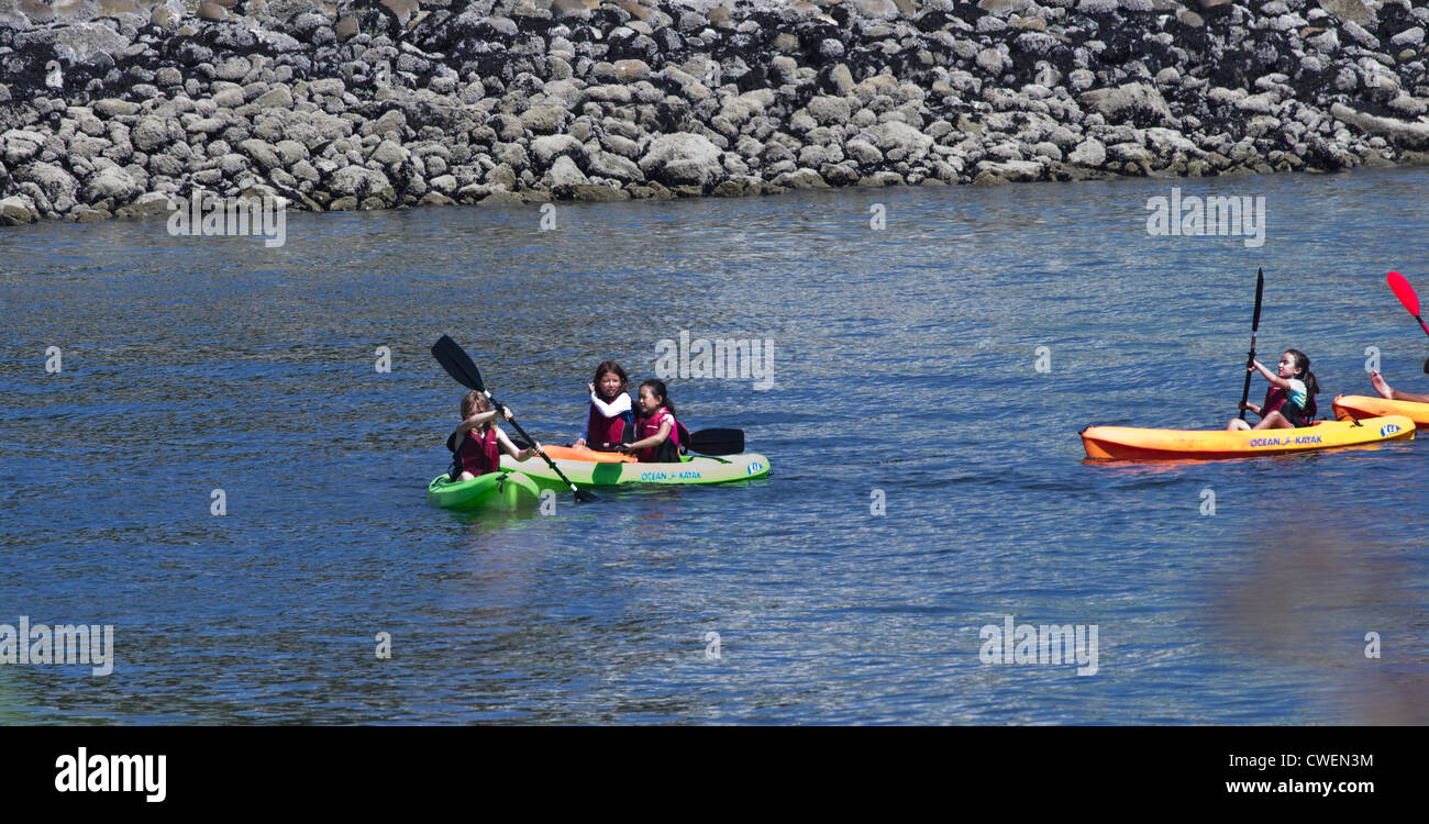 Kids in kayaks hi-res stock photography and images - Alamy