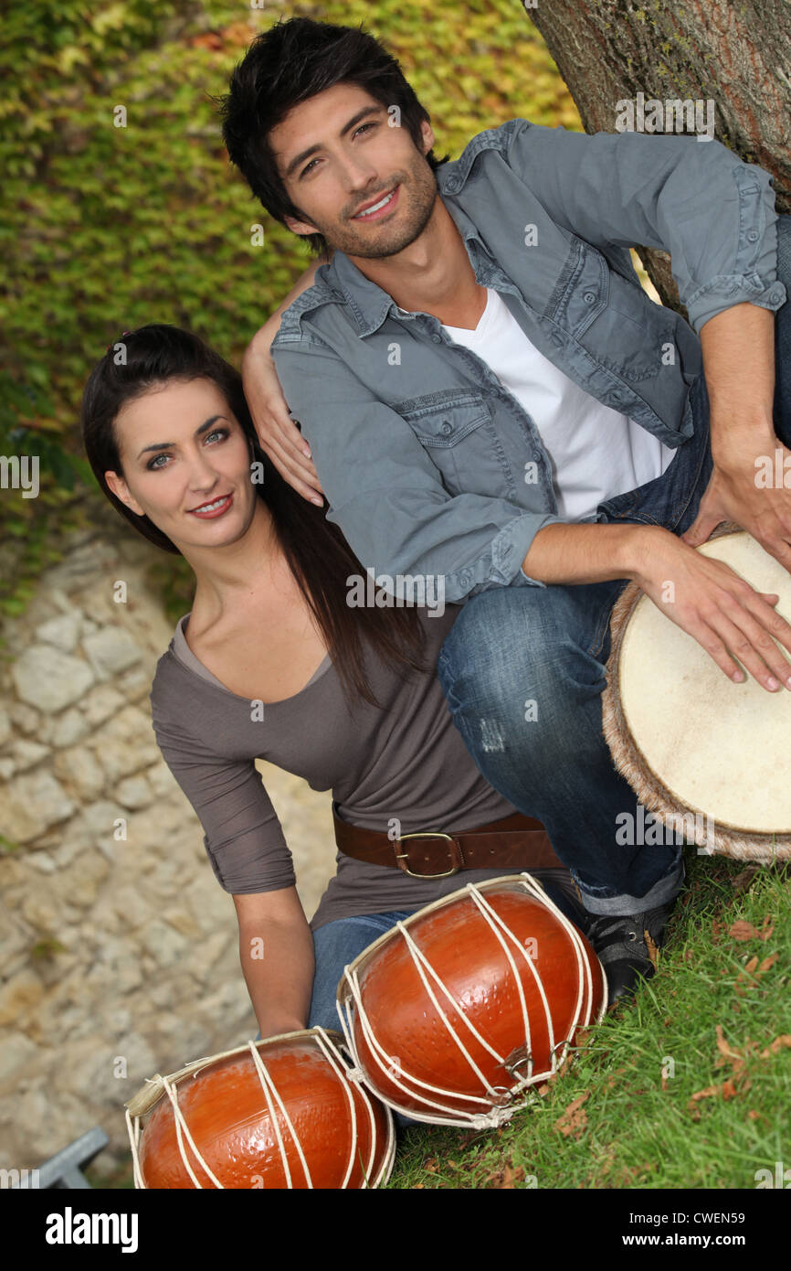 Portrait two drums hi-res stock photography and images - Alamy