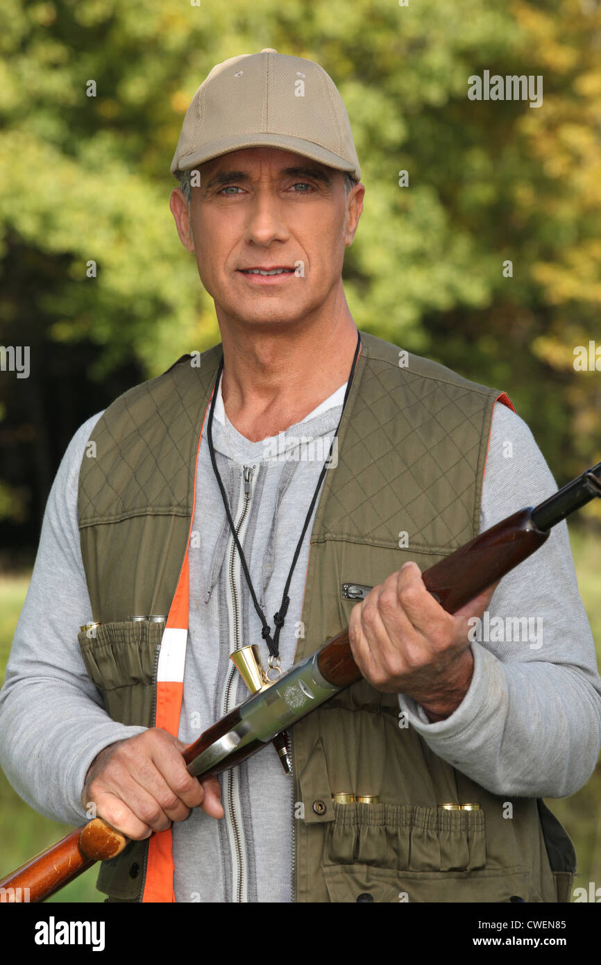 Portrait of a hunter Stock Photo - Alamy