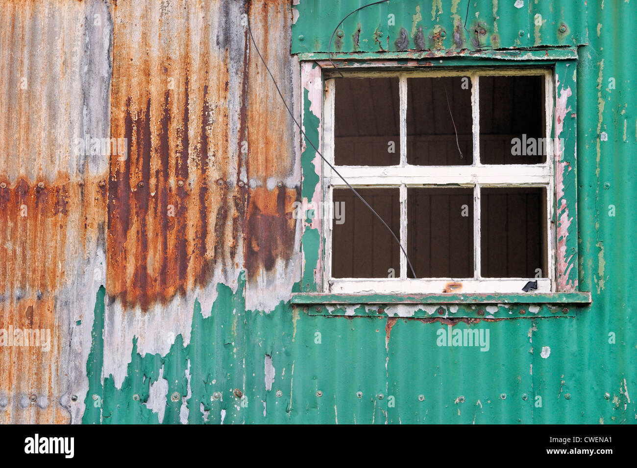 Army camp hut window of Fort Dunree, Inishowen Peninsula, County ...