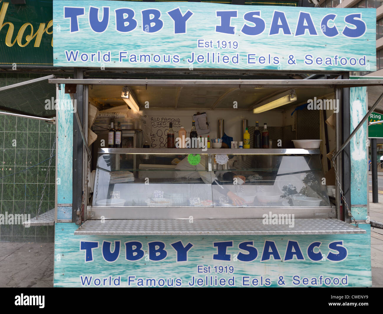 Tubby Isaac's "famous" jellied eels and seafood stall just off ...