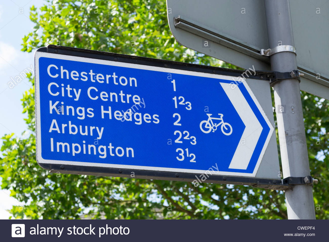 Blue Sign With Cycle High Resolution Stock Photography and Images - Alamy
