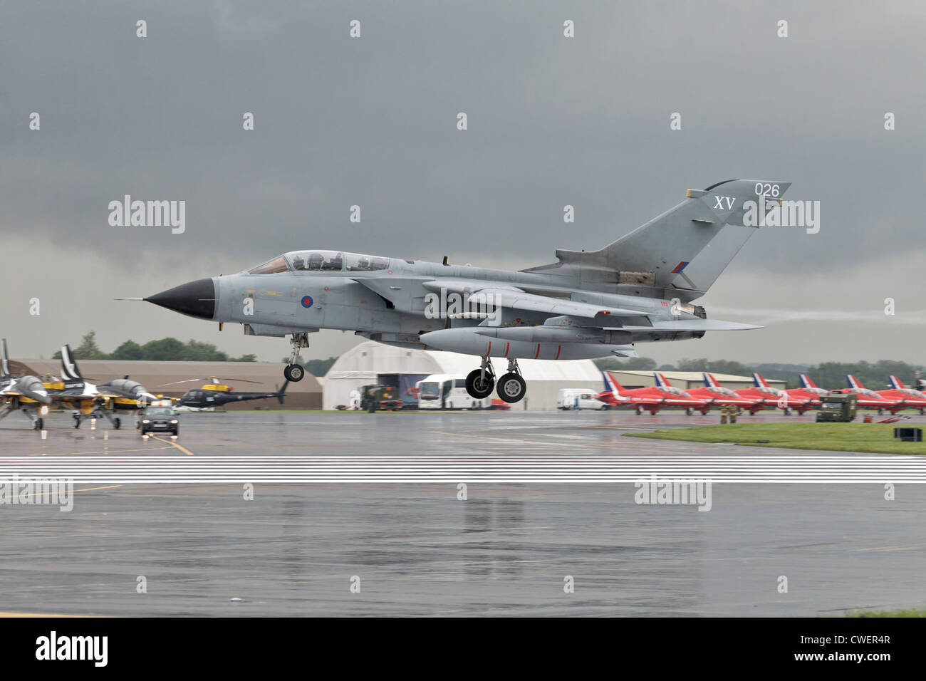 Bae systems Tornado of XV squadron RAF landing at RIAT Fairford Stock ...