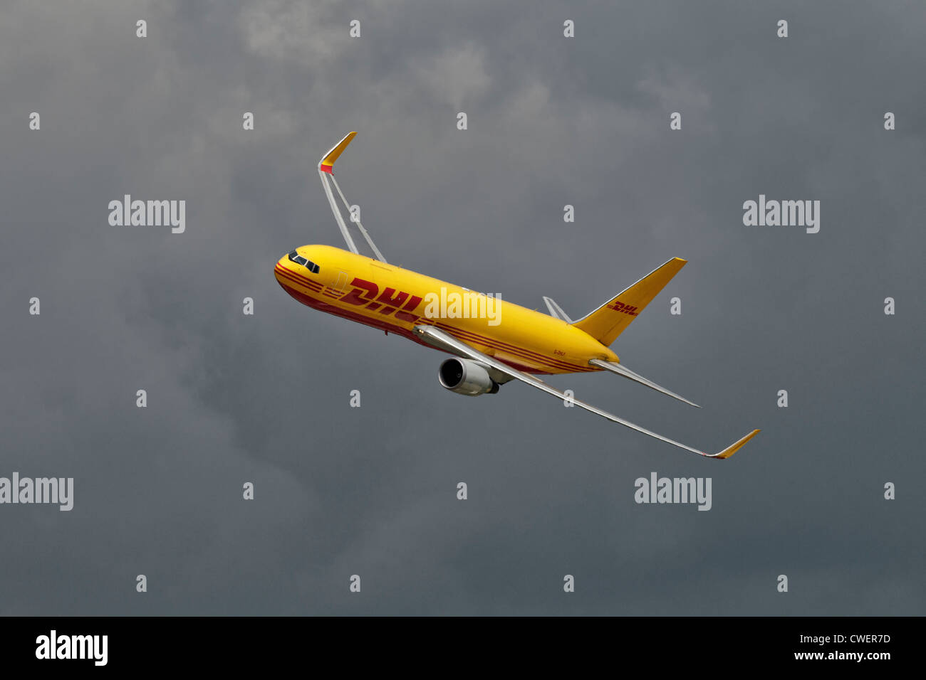 A Boeing 767 freighter of DHL Stock Photo - Alamy