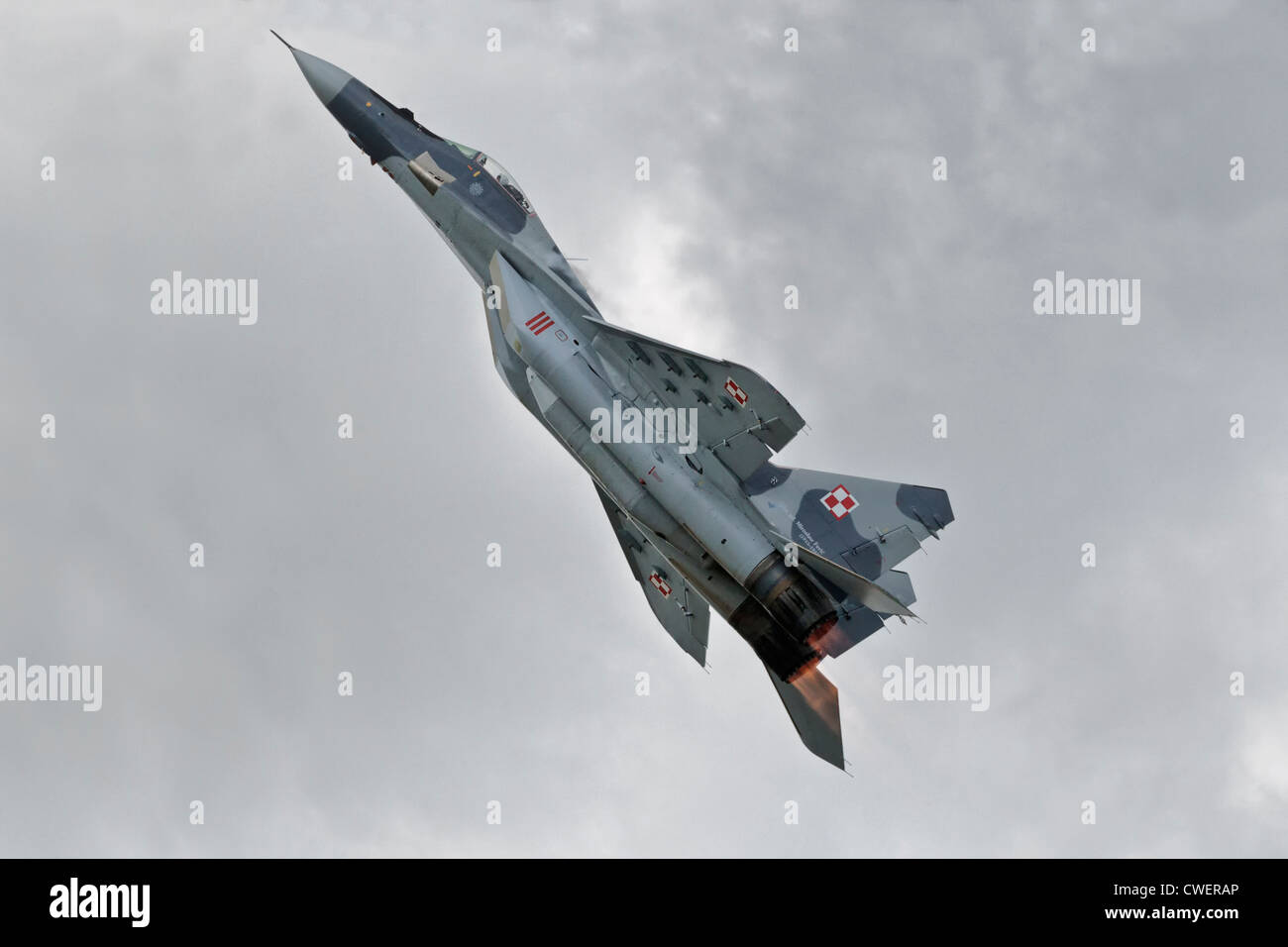 A Mikoyan Mig 29 Fulcrum fighter of the Polish air force Stock Photo ...
