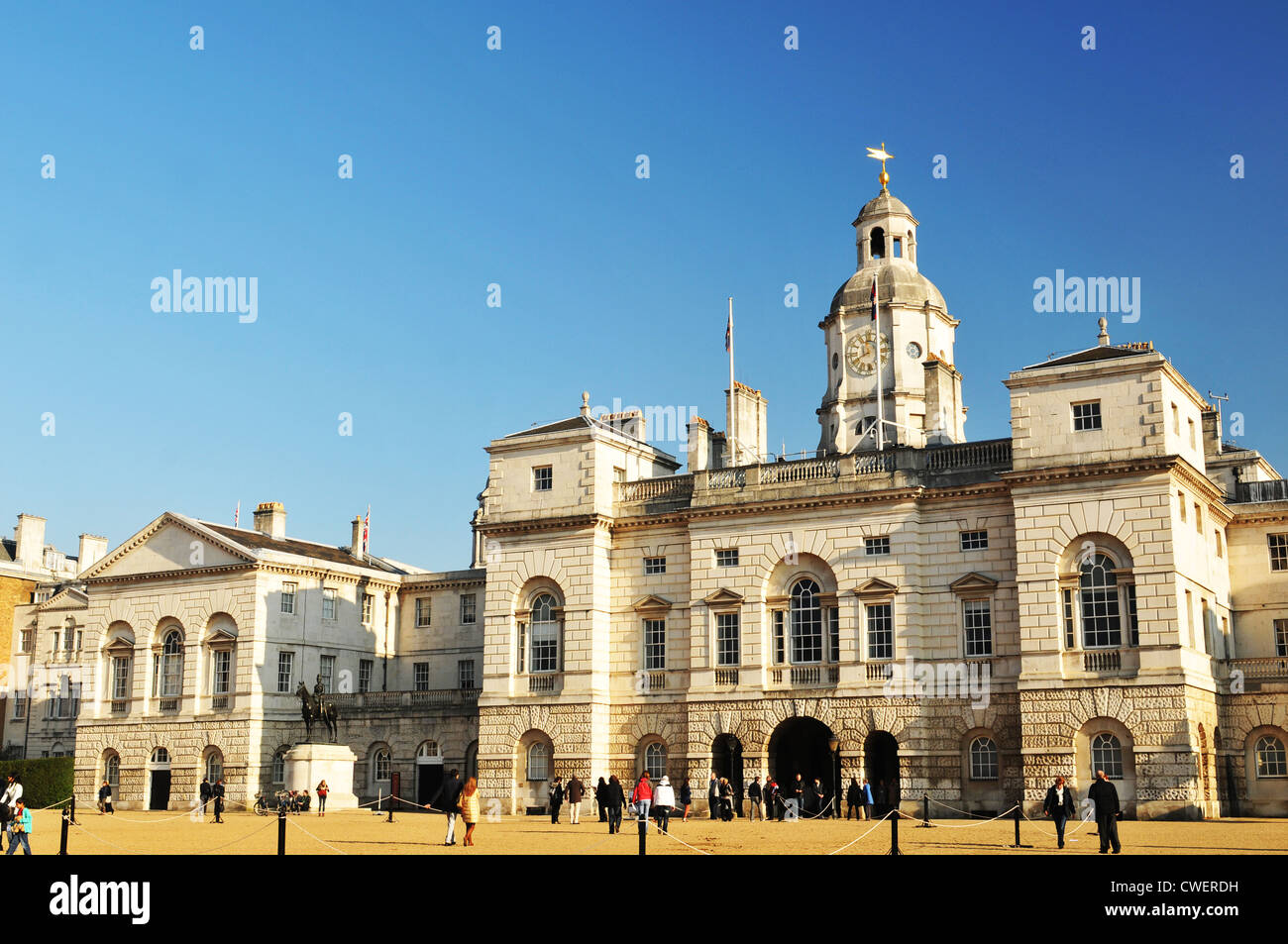 Architectural detail of the Royal House Guards building in London, UK ...