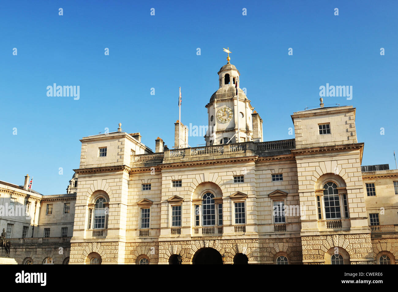 Architectural detail of the Royal House Guards building in London, UK ...