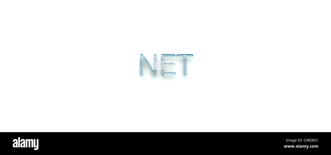3D Key Word "NET" Glass Style Stock Photo - Alamy