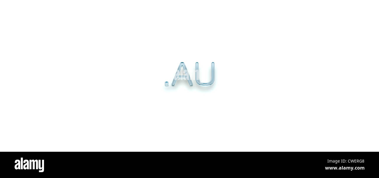 3D Key Word ".AU" Glass Style Stock Photo - Alamy