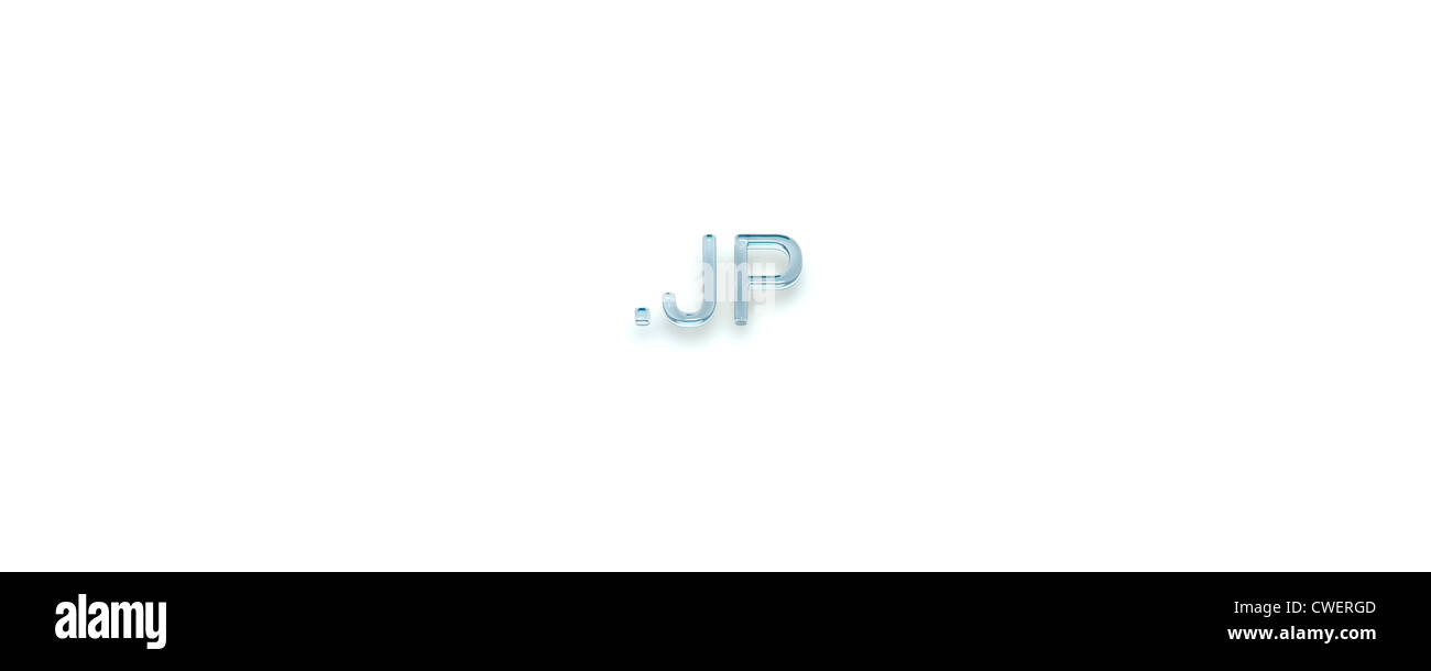 3D Key Word ".JP" Glass Style Stock Photo - Alamy