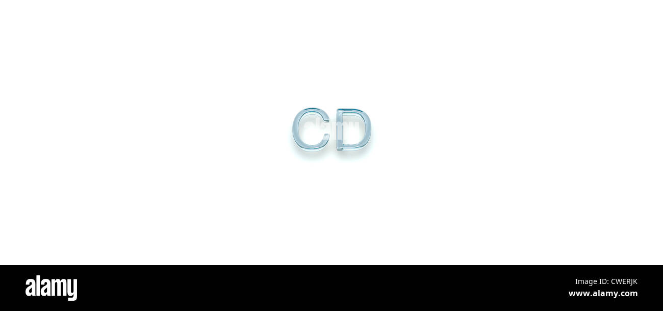 3D Key Word "CD" Glass Style Stock Photo - Alamy